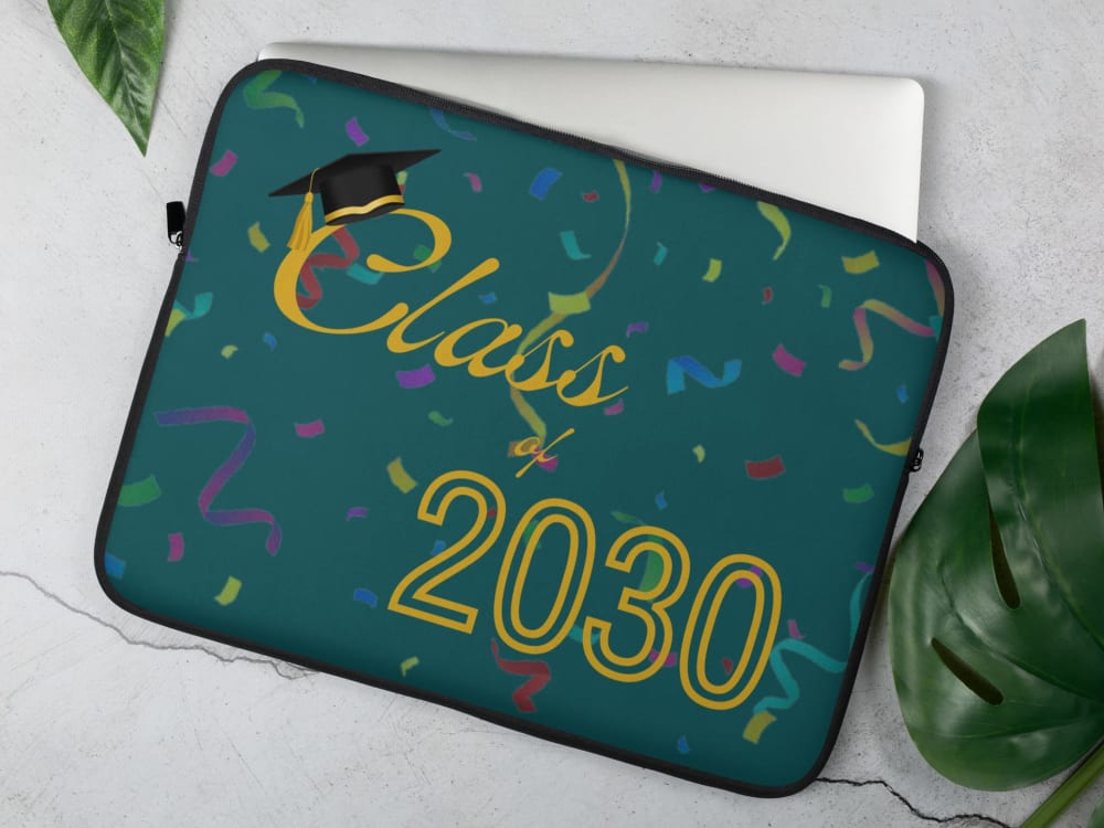 A custom laptop sleeve design with a sample of the finished product ...