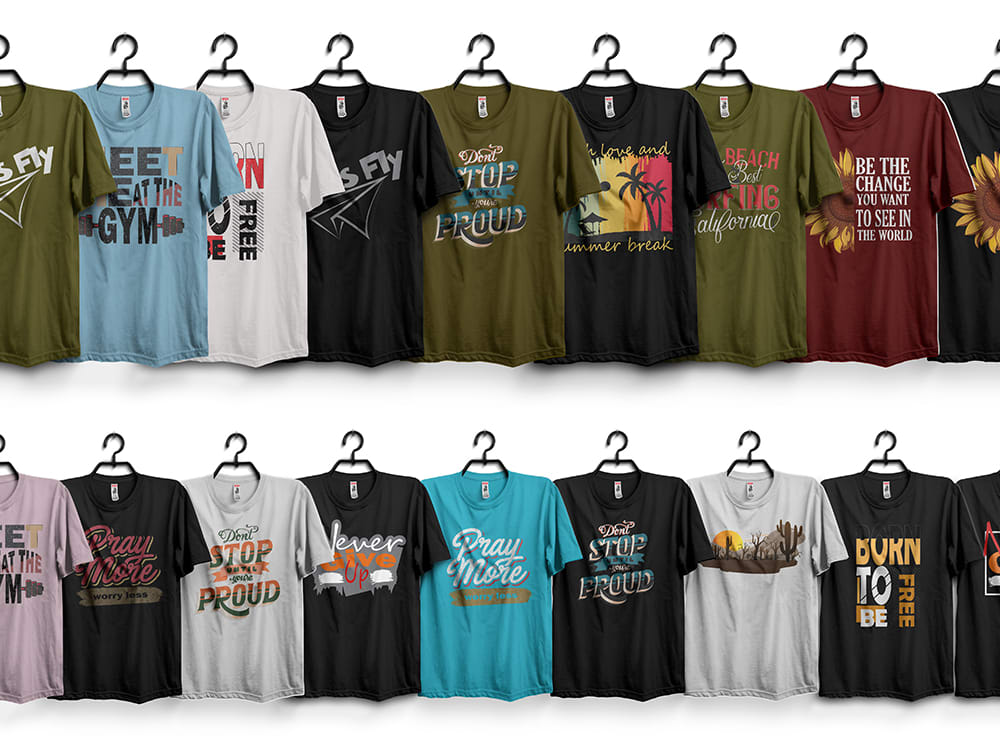 Create customized typography t shirt design for you | Upwork