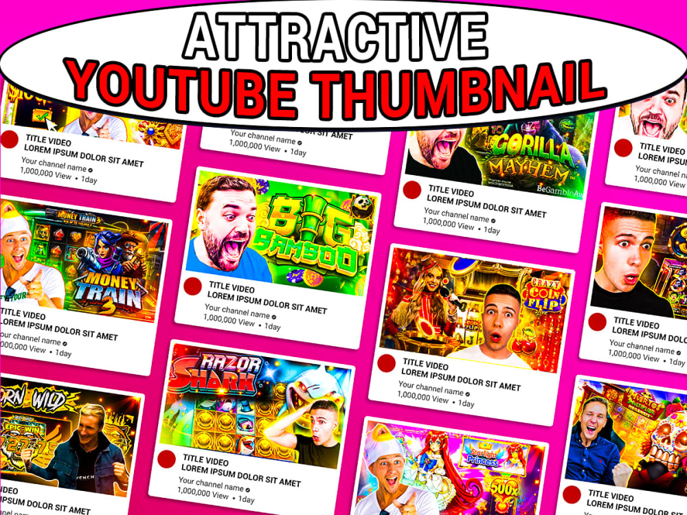 Amazing, attractive, click-bait youtube thumbnails | Upwork