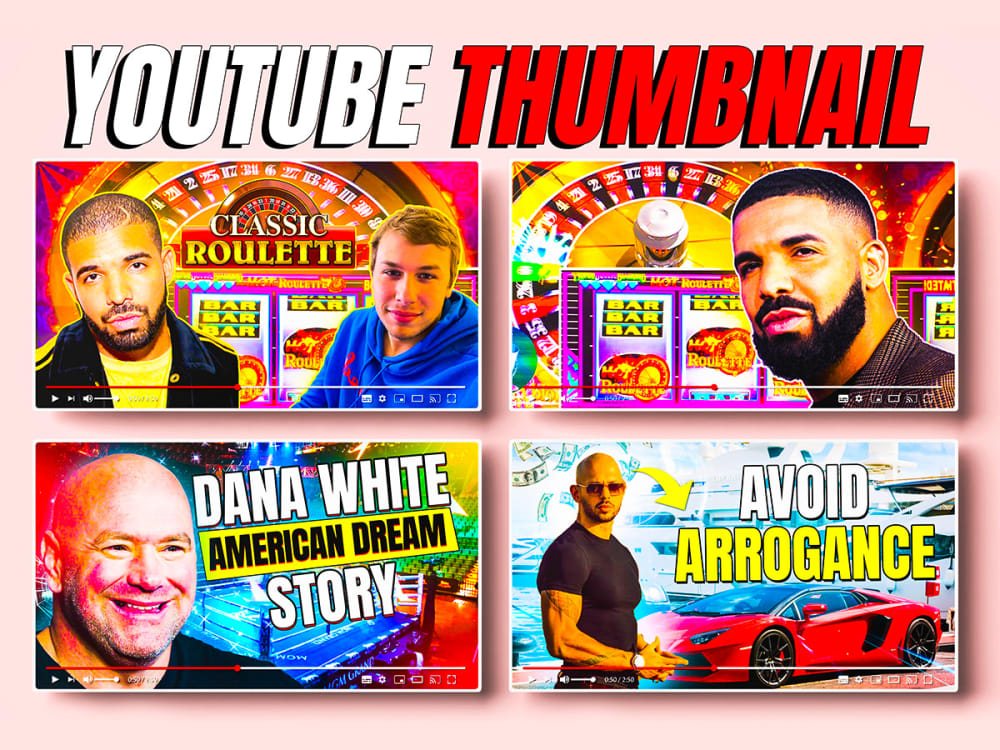 Amazing, attractive, click-bait youtube thumbnails | Upwork