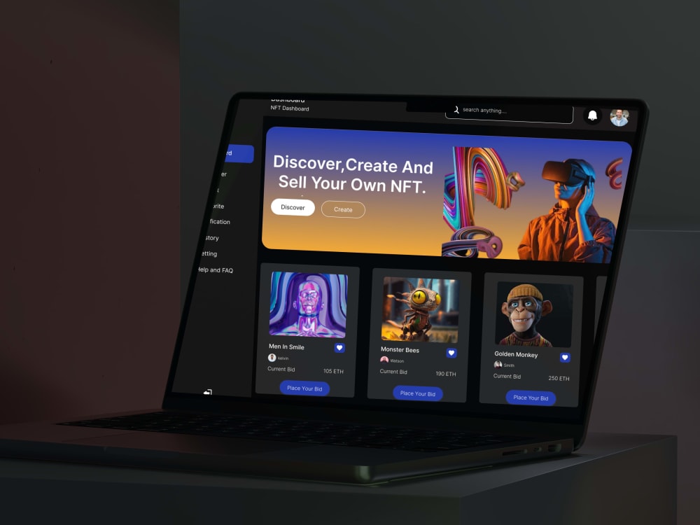 Eye catch unique dashboard design | Upwork