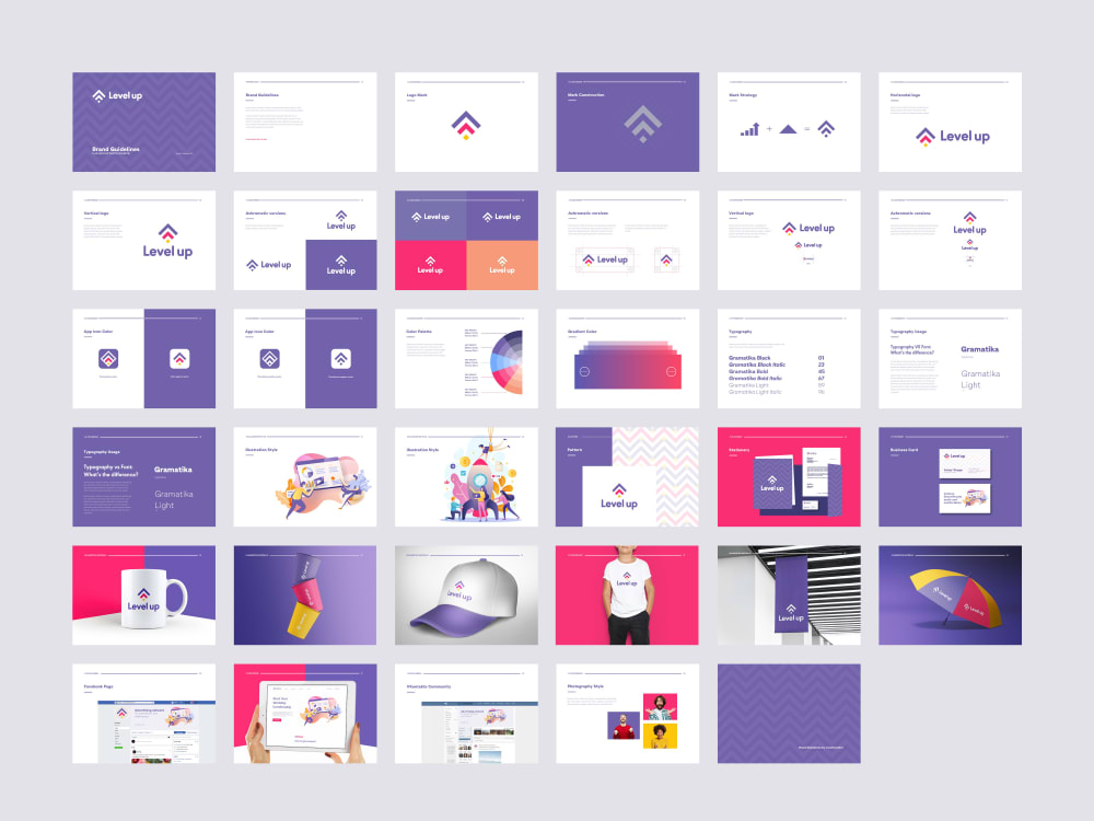 Modern minimalist logo design and brand style guide | Upwork
