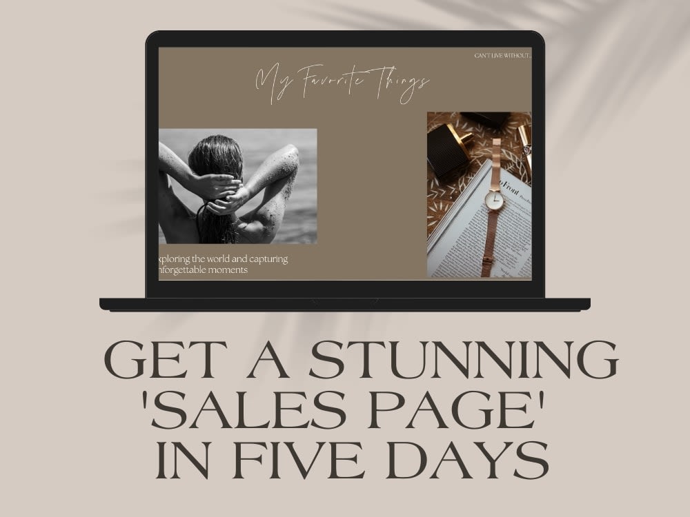 Aesthetic "One Sales Page" Showit Website Design | Upwork