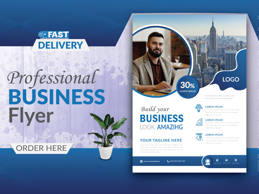 Professional business, event, poster, promotional & magazine flyer ...