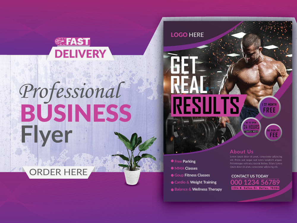 Professional business, event, poster, promotional & magazine flyer ...