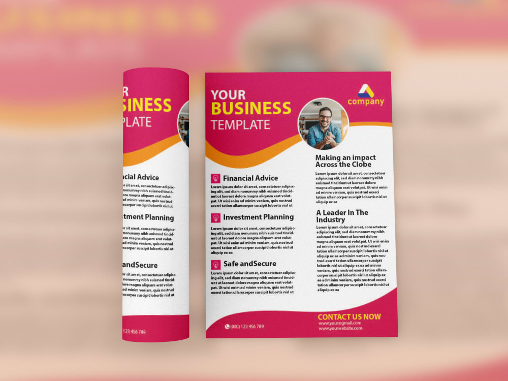 Professional business, event, poster, promotional & magazine flyer ...