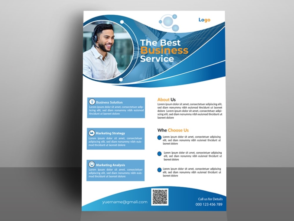 Professional business, event, poster, promotional & magazine flyer ...
