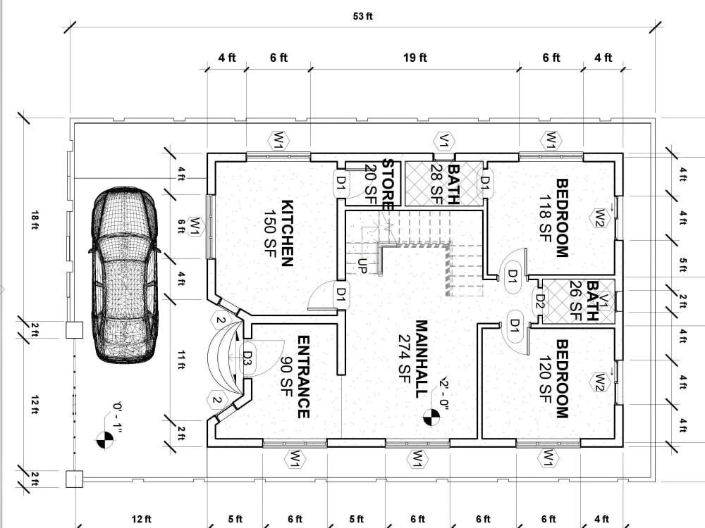 Professional architectural floorplan on CAD | Upwork
