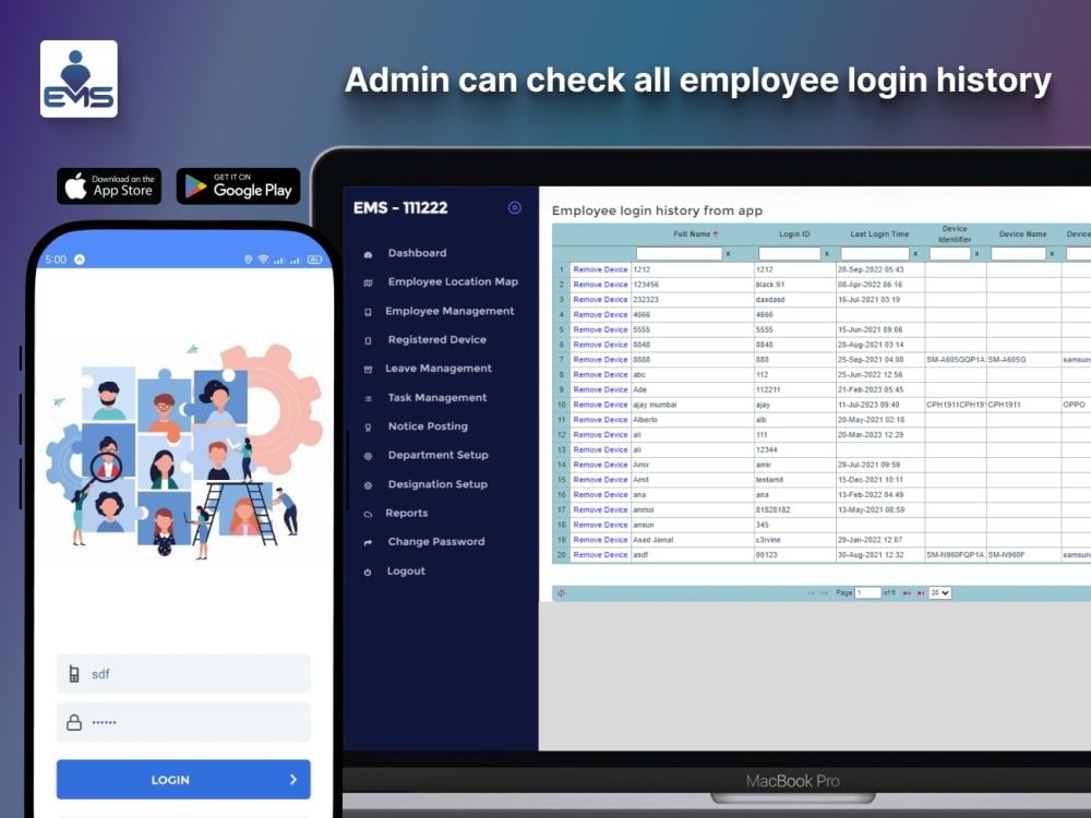 Employee Attendance Tracker (Admin panel + Employee mobile app) - EMS ...