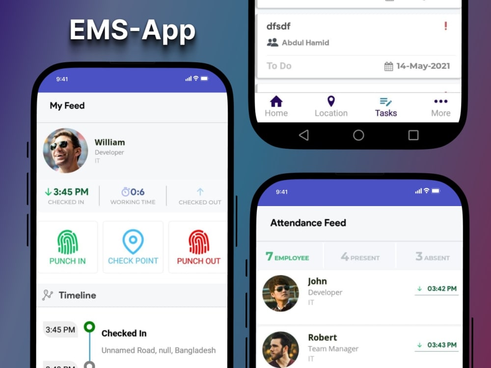 Employee Attendance Tracker (Admin panel + Employee mobile app) - EMS ...