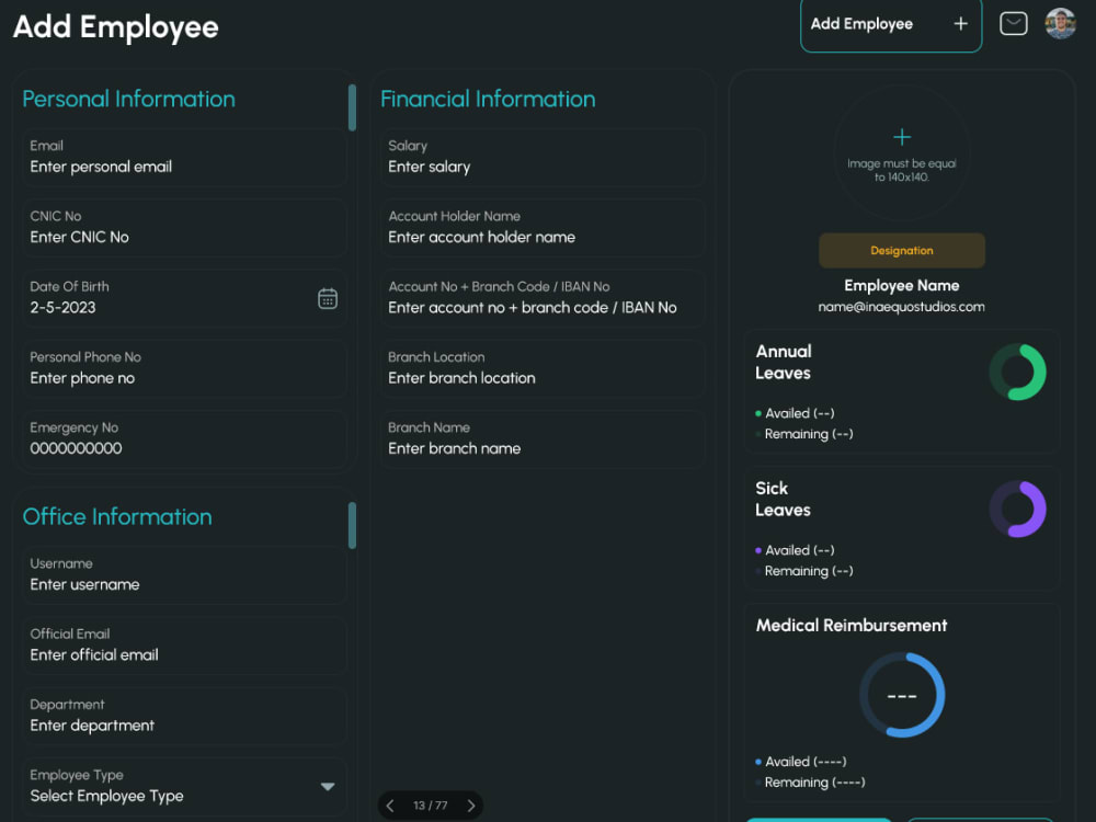 A spectacular responsive Employee Management System | Upwork