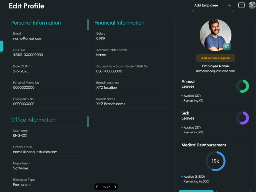 A spectacular responsive Employee Management System | Upwork