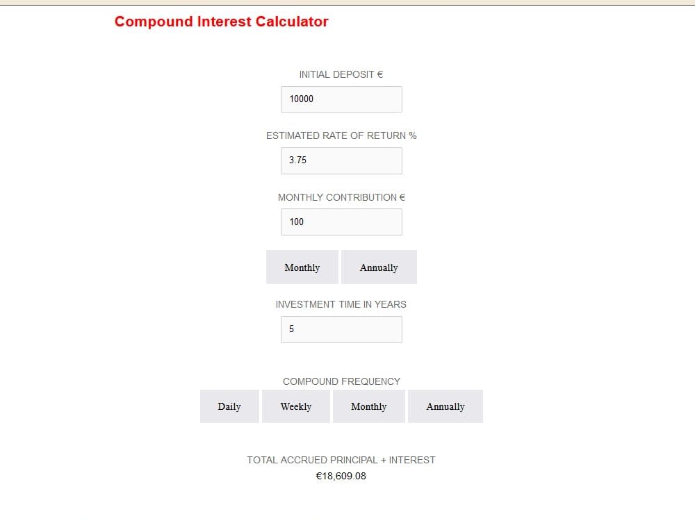 Compound or Simple Interest Calculator | Upwork