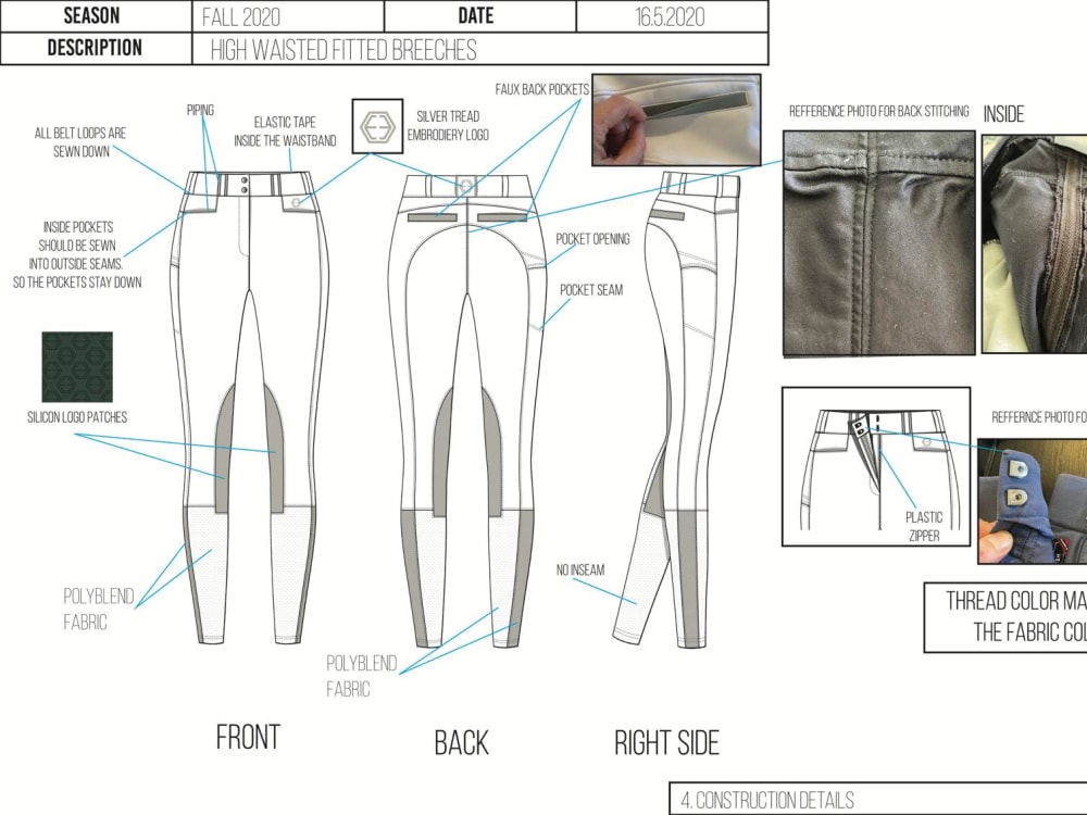 All design tech pack with how to measure details | Upwork