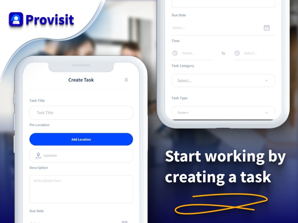 Cross-platform field visit tracker mobile app - ProVisit for Android & iOS | Upwork