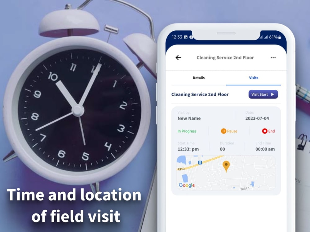 Cross-platform field visit tracker mobile app - ProVisit for Android ...