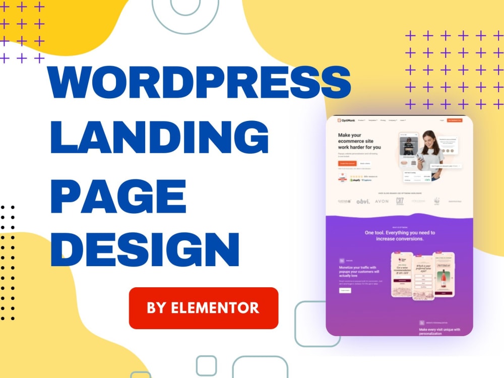 A modern and very beautiful wordpress landing page by using elementor | Upwork