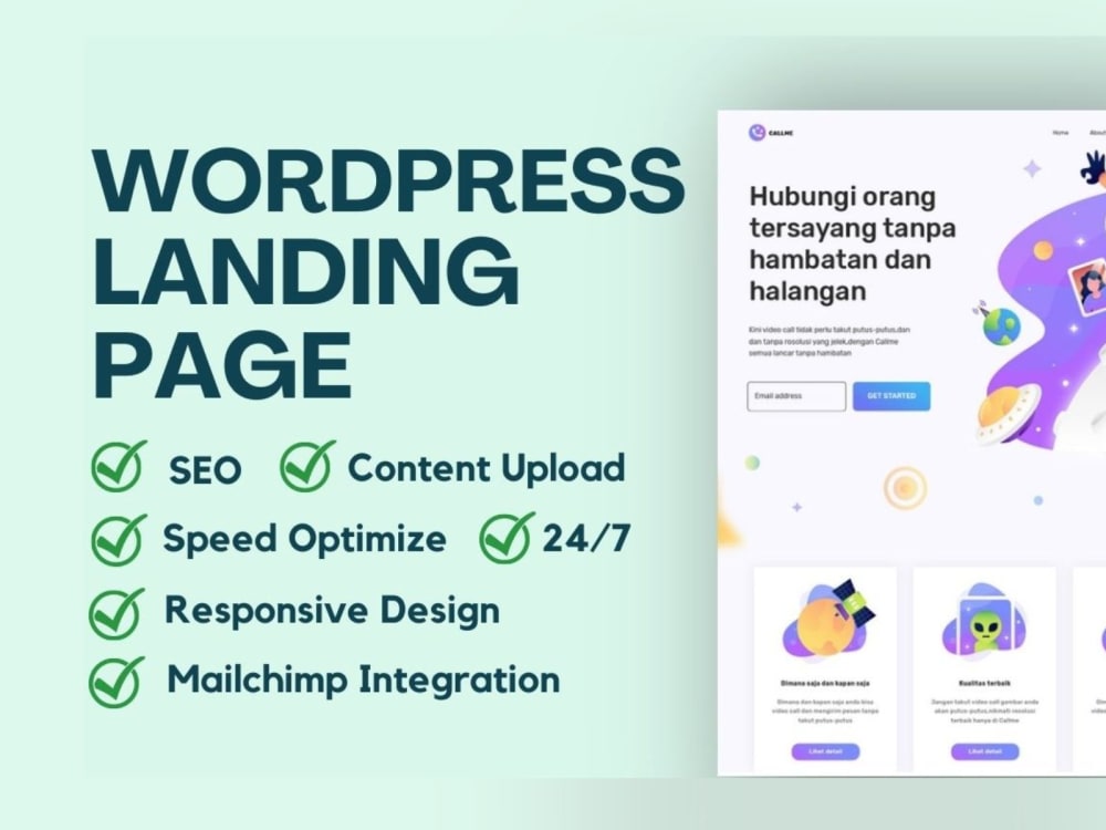 A modern and very beautiful wordpress landing page by using elementor | Upwork
