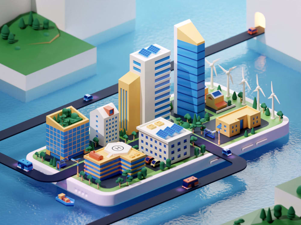 Custom modern 3d isometric vector illustration | Upwork