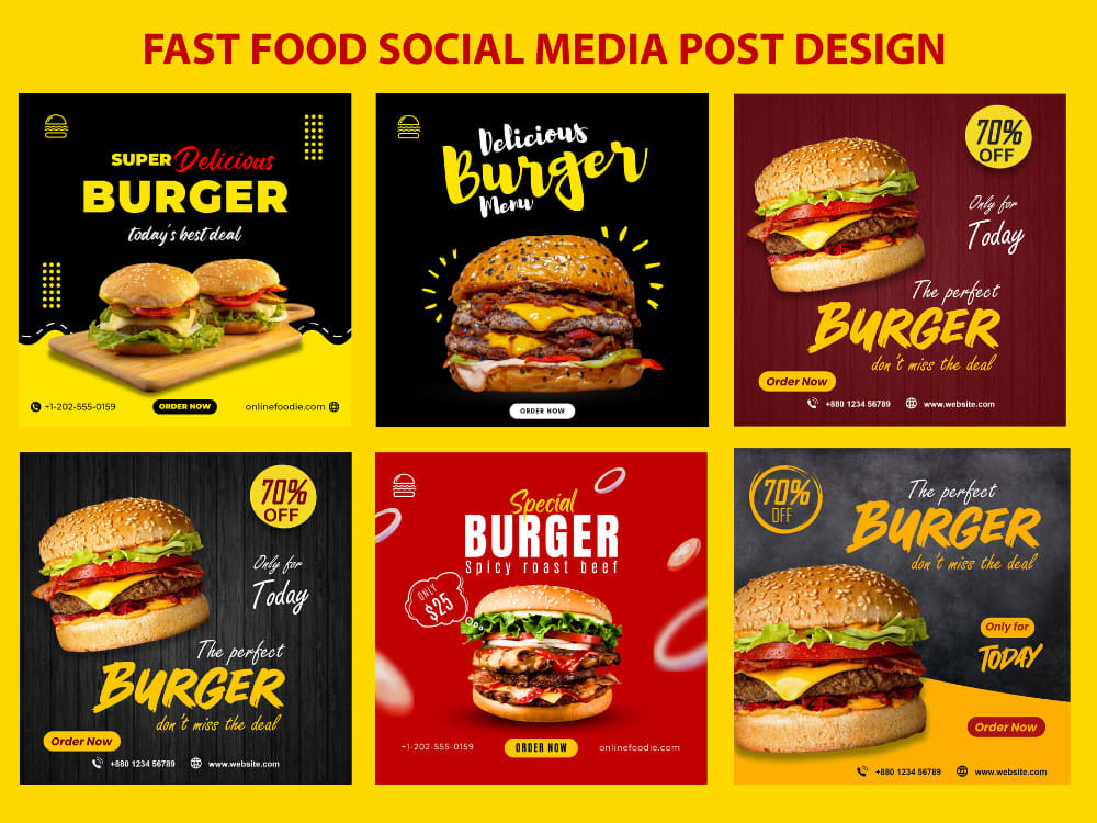 10 unique social media post designs for ( Facebook, Instagram ...