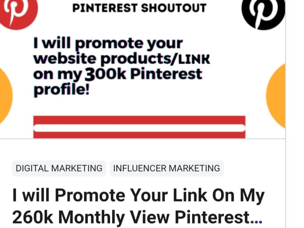 Your website, YouTube promotion in a 300k viewed printest profile | Upwork