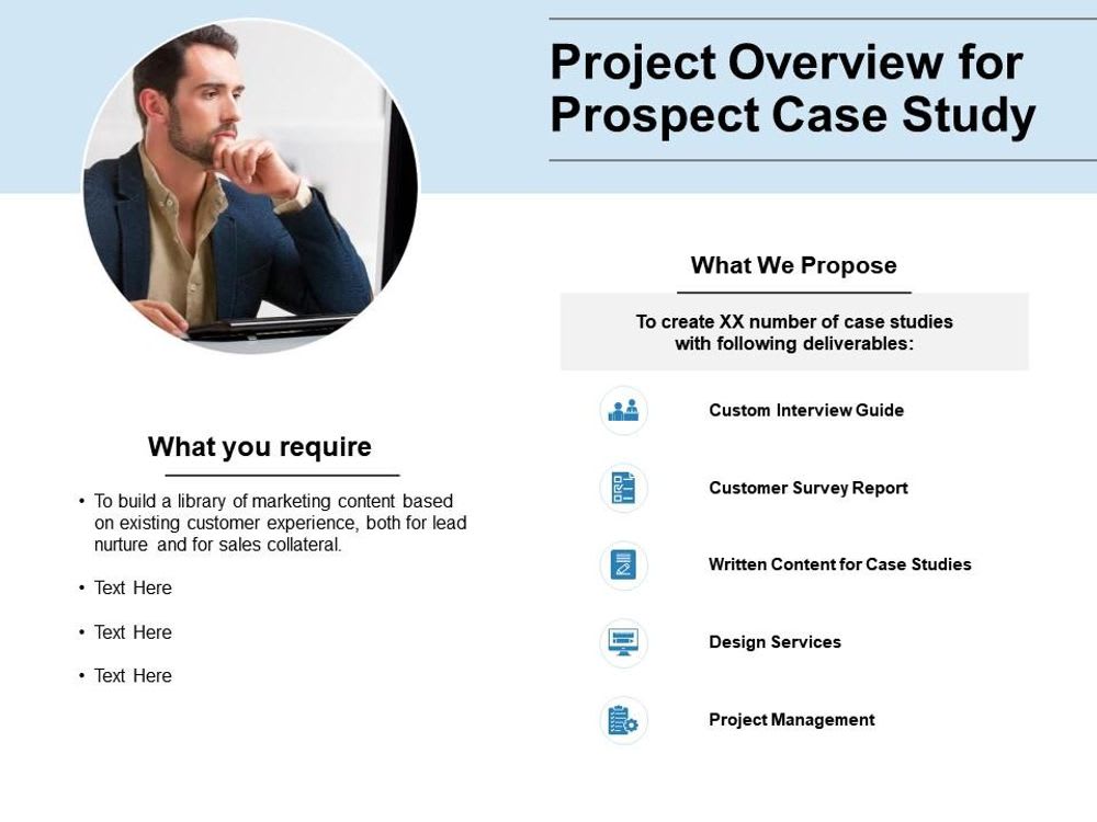 Prospect case study project management ppt slides | Upwork