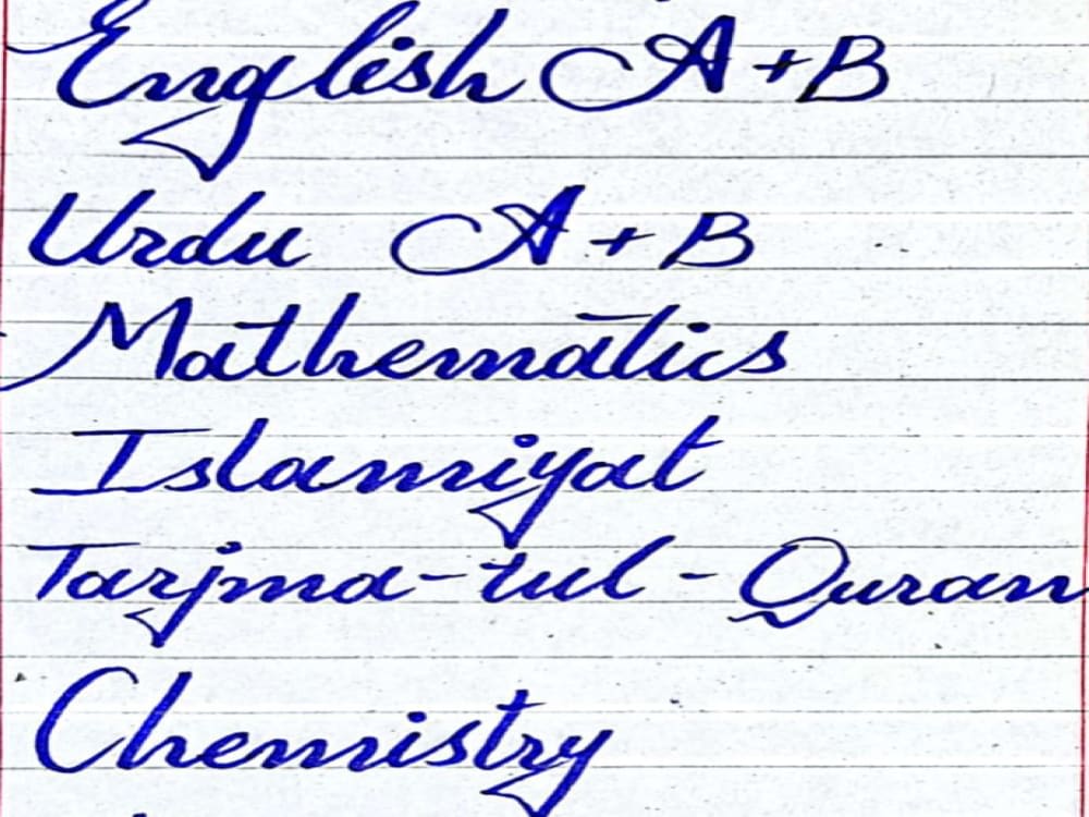 Handwriting And assignments and notes | Upwork