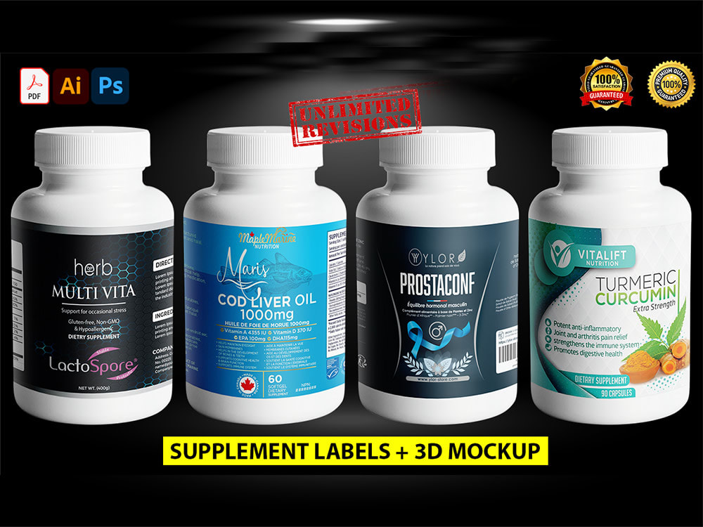 Design product labels packaging,realistic 3d mock ups | Upwork