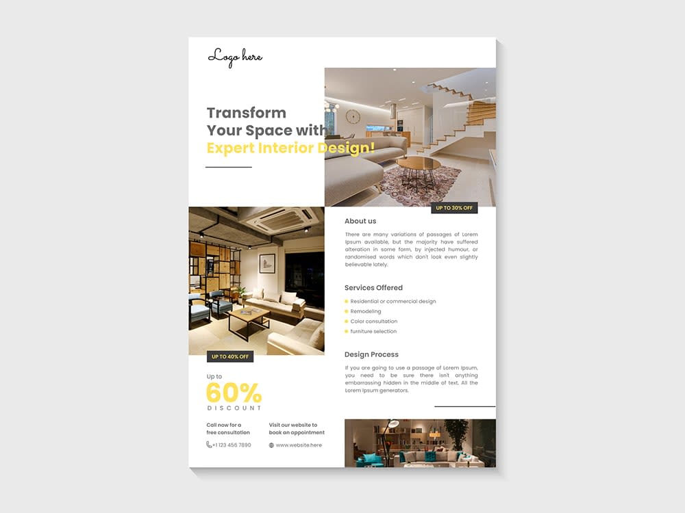 A minimalist modern flyer | Upwork