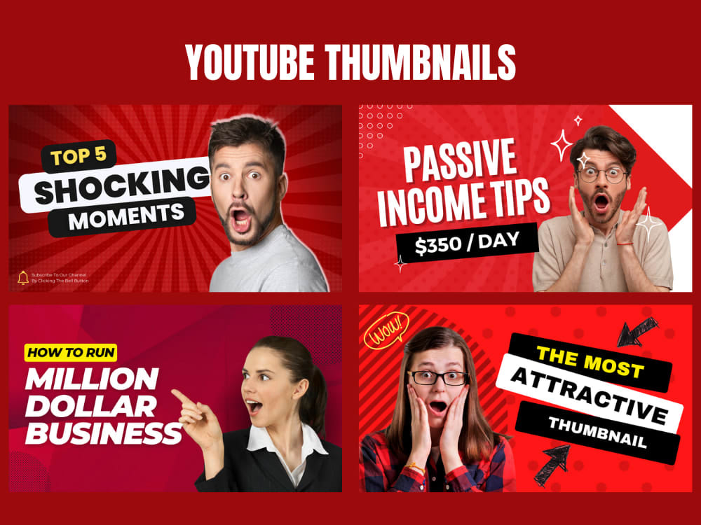 Professional unique, attractive, and eye-catching Youtube Thumbnail ...