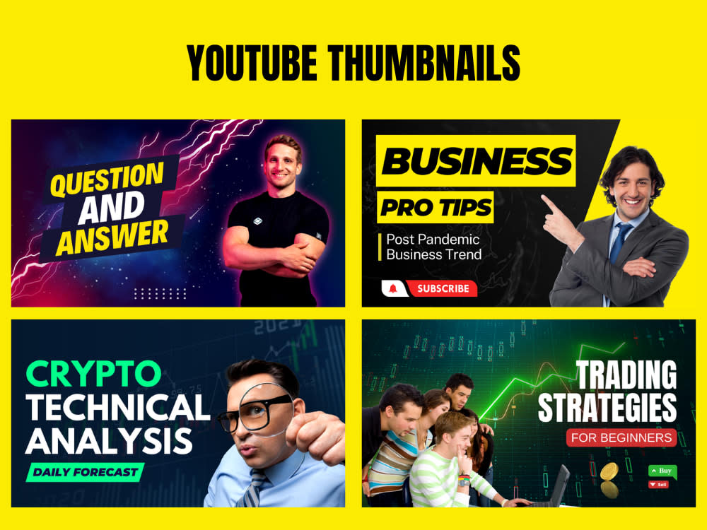 Professional unique, attractive, and eye-catching Youtube Thumbnail ...