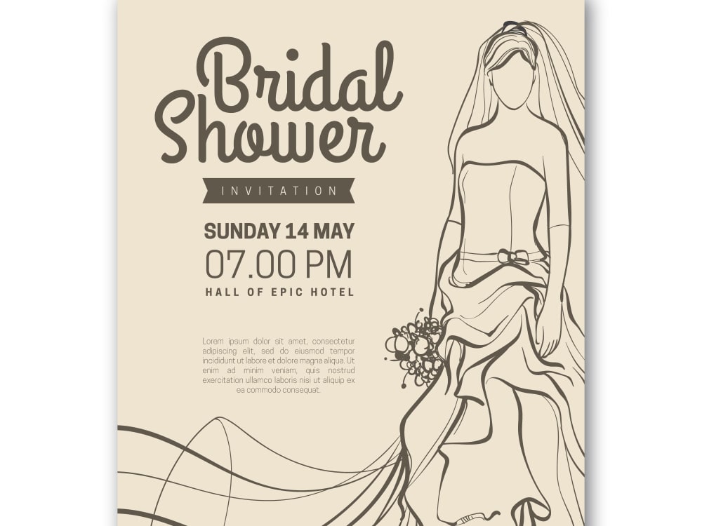 A Bridal Shower Invitation Card Design Here. | Upwork