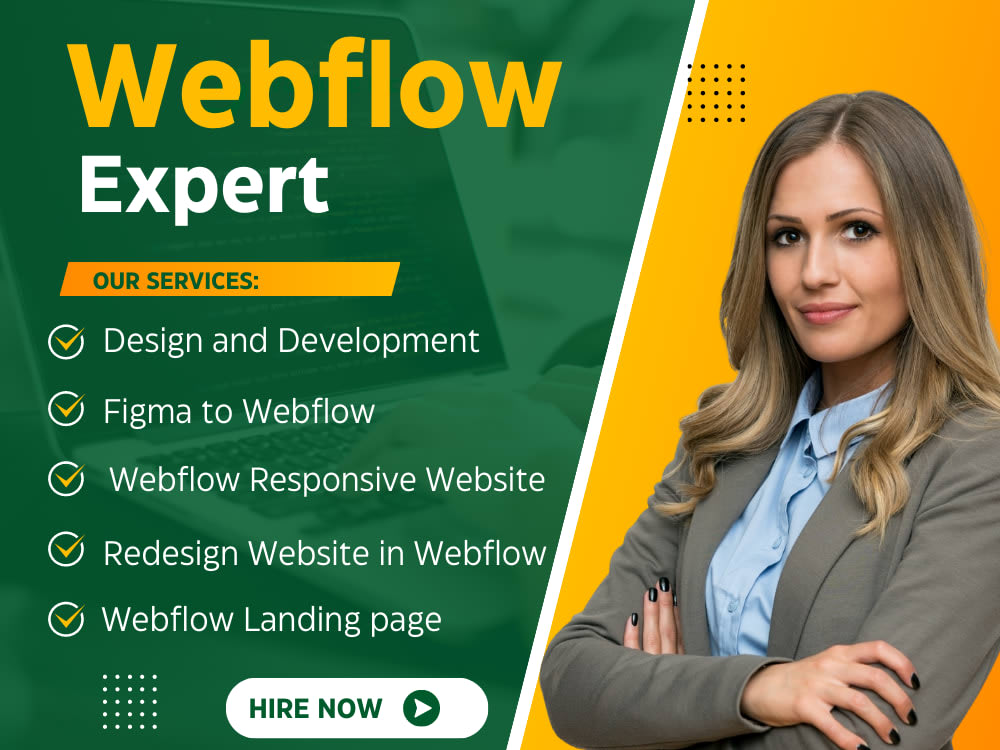 Design or redesign amazing responsive Weflow | convert Figma to Webflow | Upwork