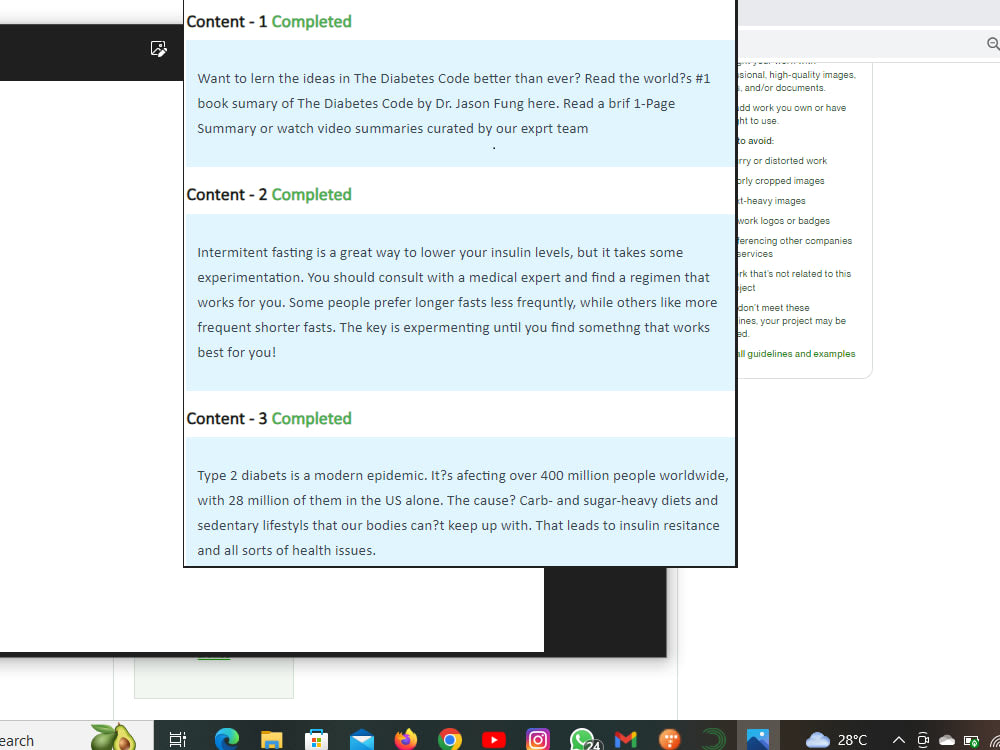 Totally correct content and that save your time. | Upwork