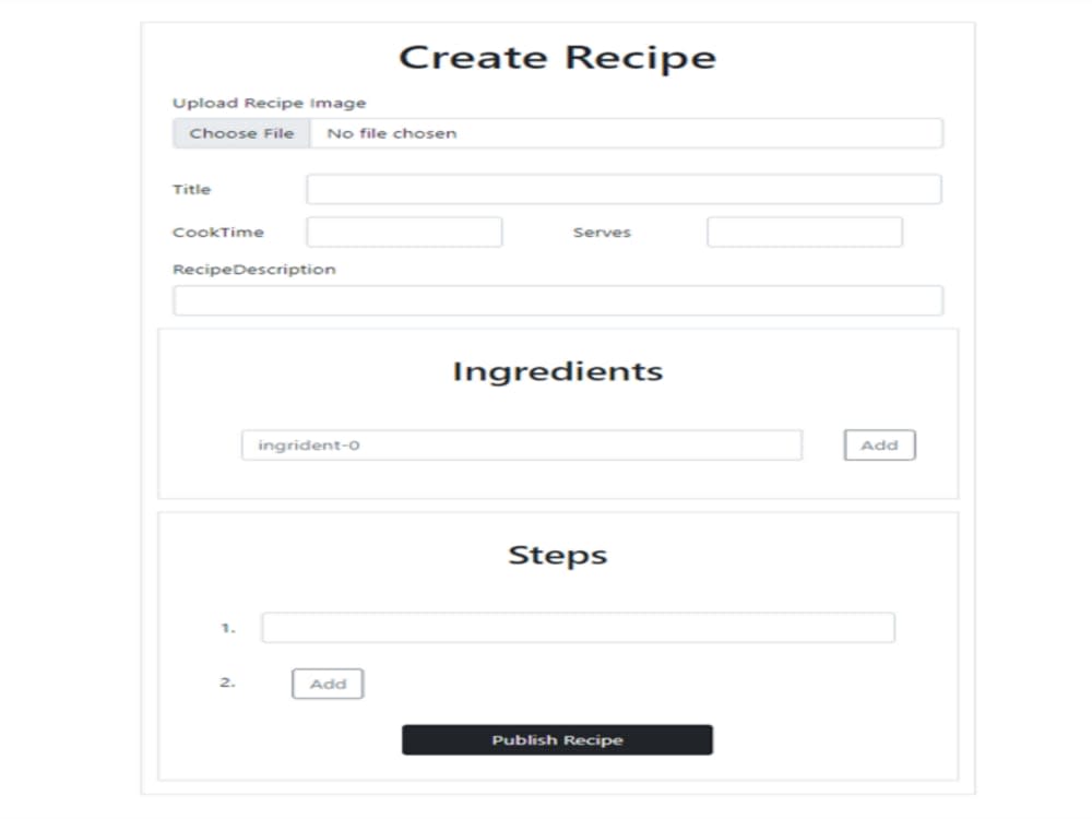 A High Quality Feature Rich Mern Stack Recipe Application Upwork