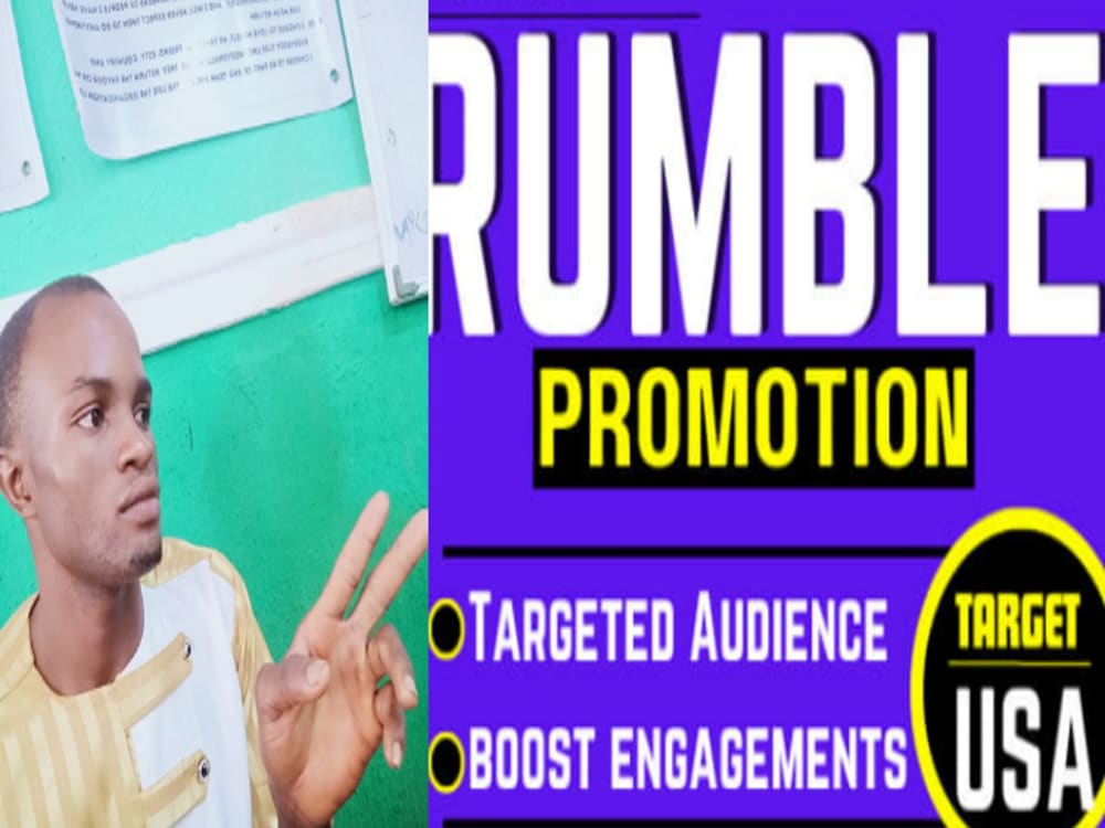 Rumble video promotion USA youtube promotion boost USA views video | Upwork