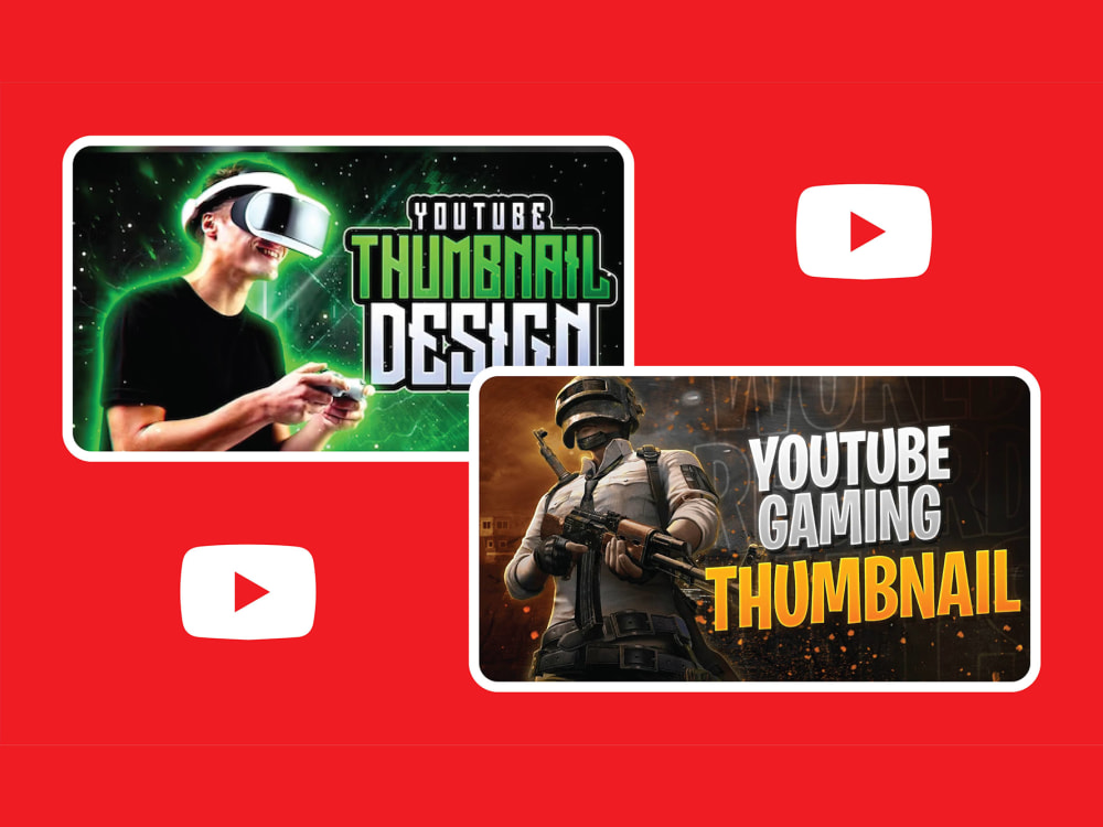 Design a unique gaming and vlogging youtube thumbnail | Upwork