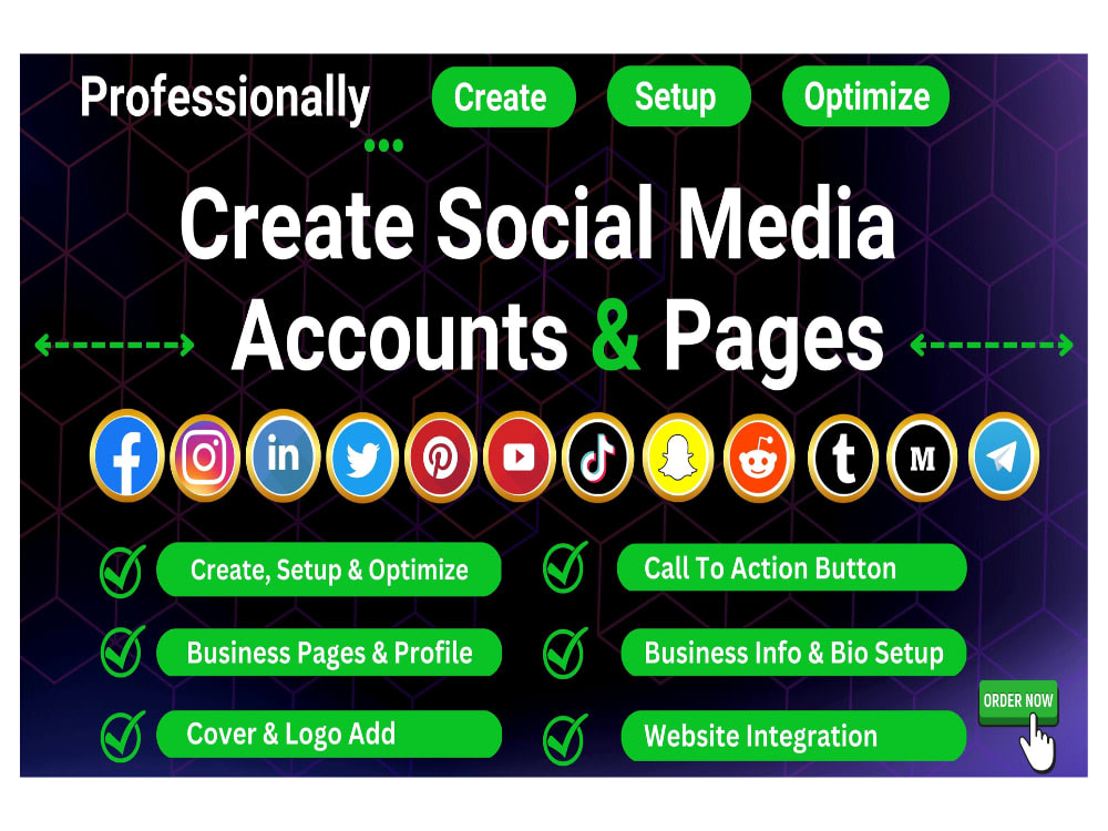 Create social media accounts setup and marketing | Upwork