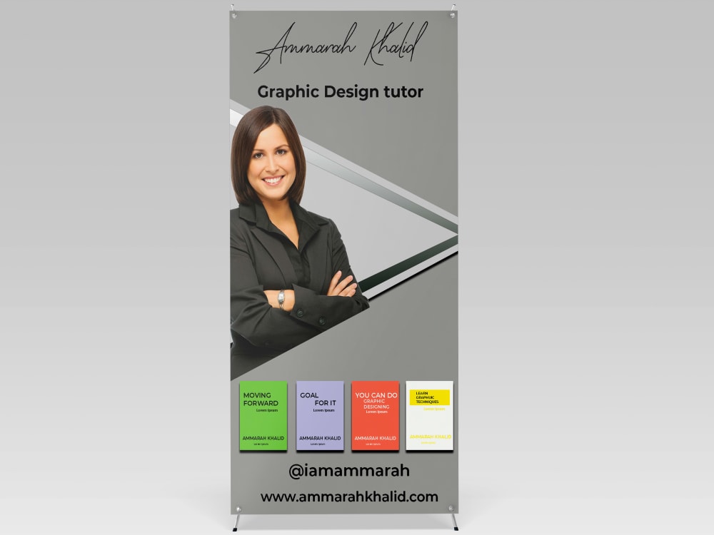 A roll-up, retractable, pull-up, pop-up,x-stand and portrait banner ...