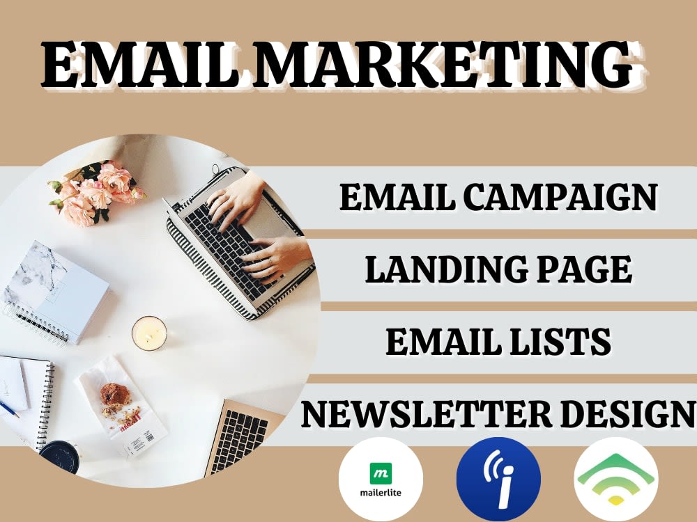 Email campaign newsletter landing page via mailerlite klaviyo icontact ...