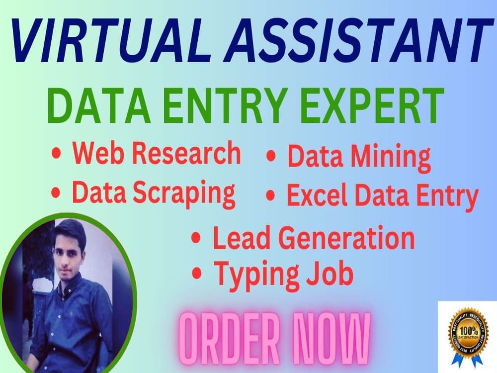 Virtual assistant for data entry, data scraping and web research | Upwork