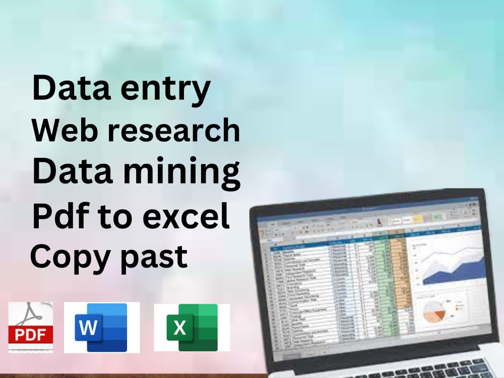 Data entry, Data Analysis,Data mining,copy past | Upwork