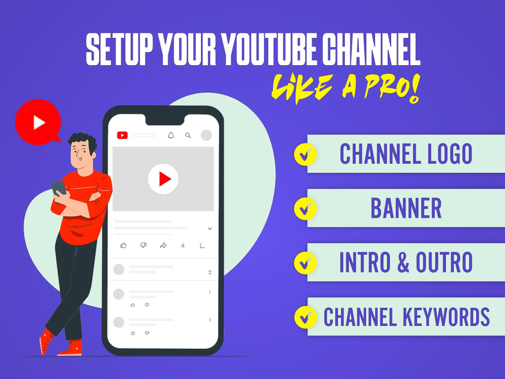 Complete YouTube Channel Setup With Logo, Banner, Intro & More | Upwork