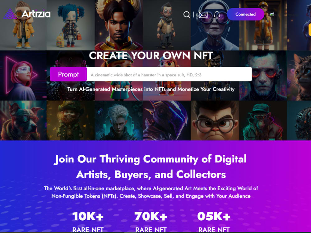 A secure and scalable NFT Marketplace along with smart contracts. | Upwork