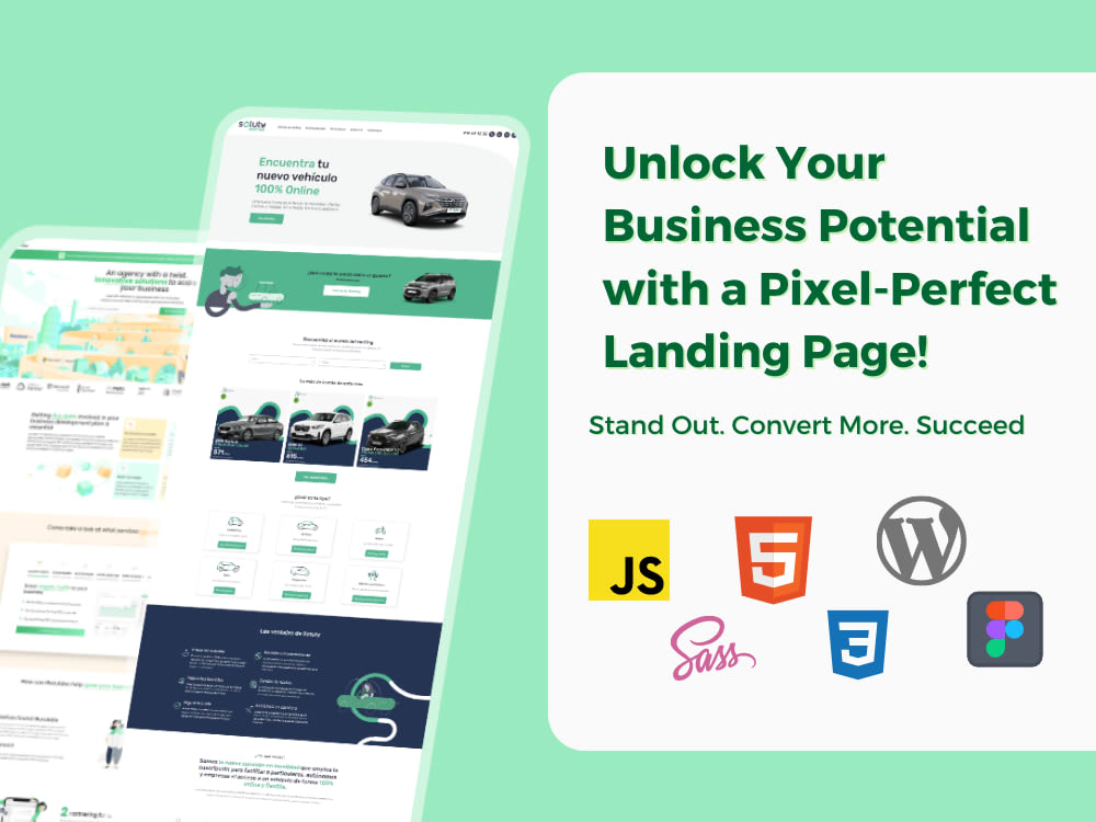 Pixel-perfect landing page website to help your business | Upwork