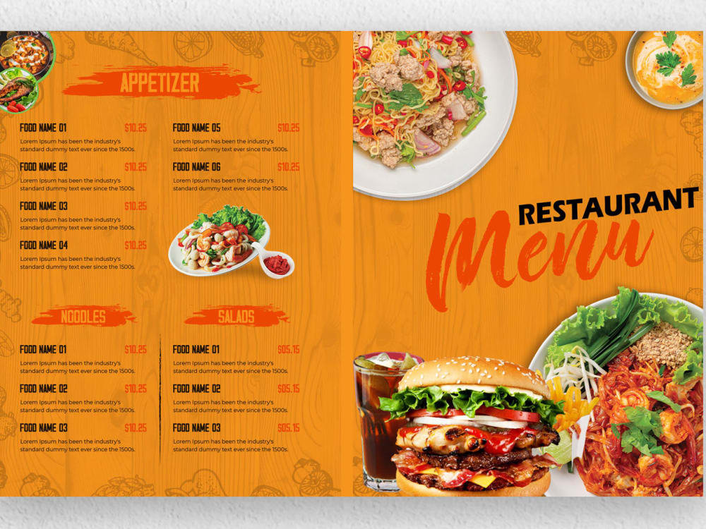 Food restaurant bar, digital menu board & Beauty menu design | Upwork