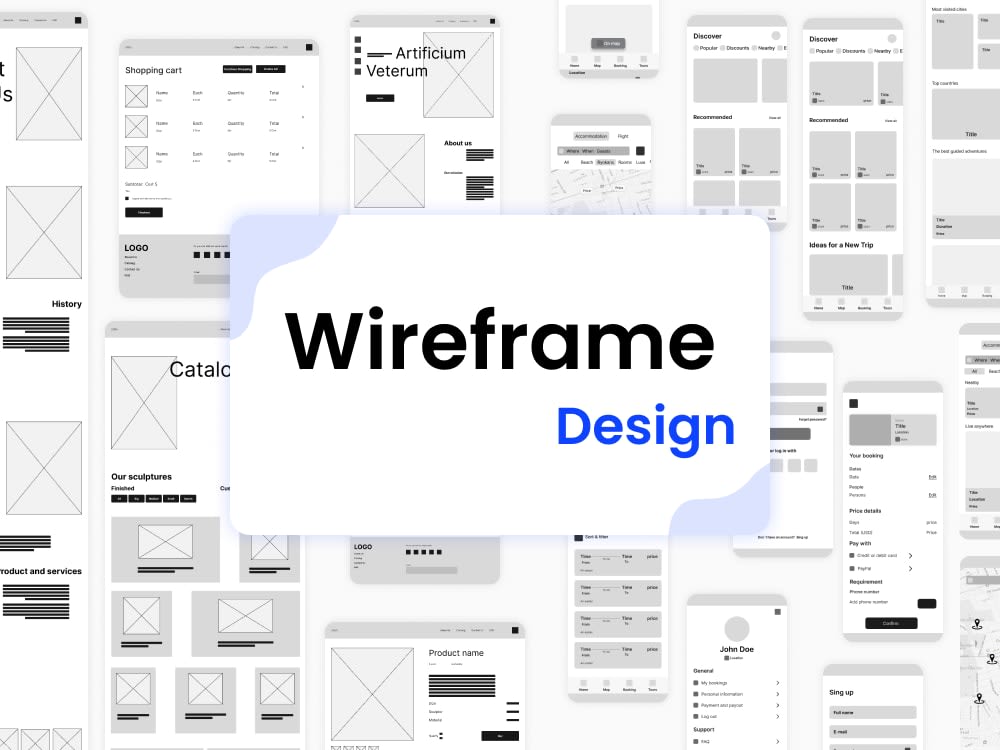 A Wireframe design for your website or mobile app (UX, Figma) | Upwork