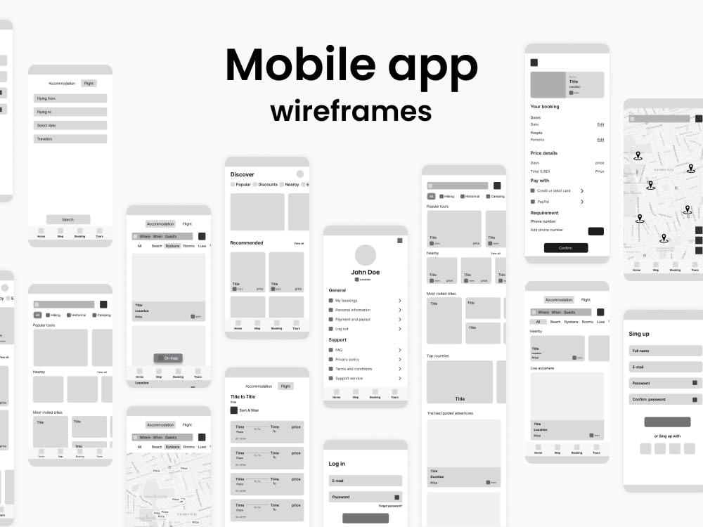 A Wireframe design for your website or mobile app (UX, Figma) | Upwork
