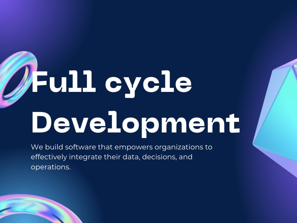 Full-Cycle Web Application | Consultancy of how to develop WEB App | Upwork
