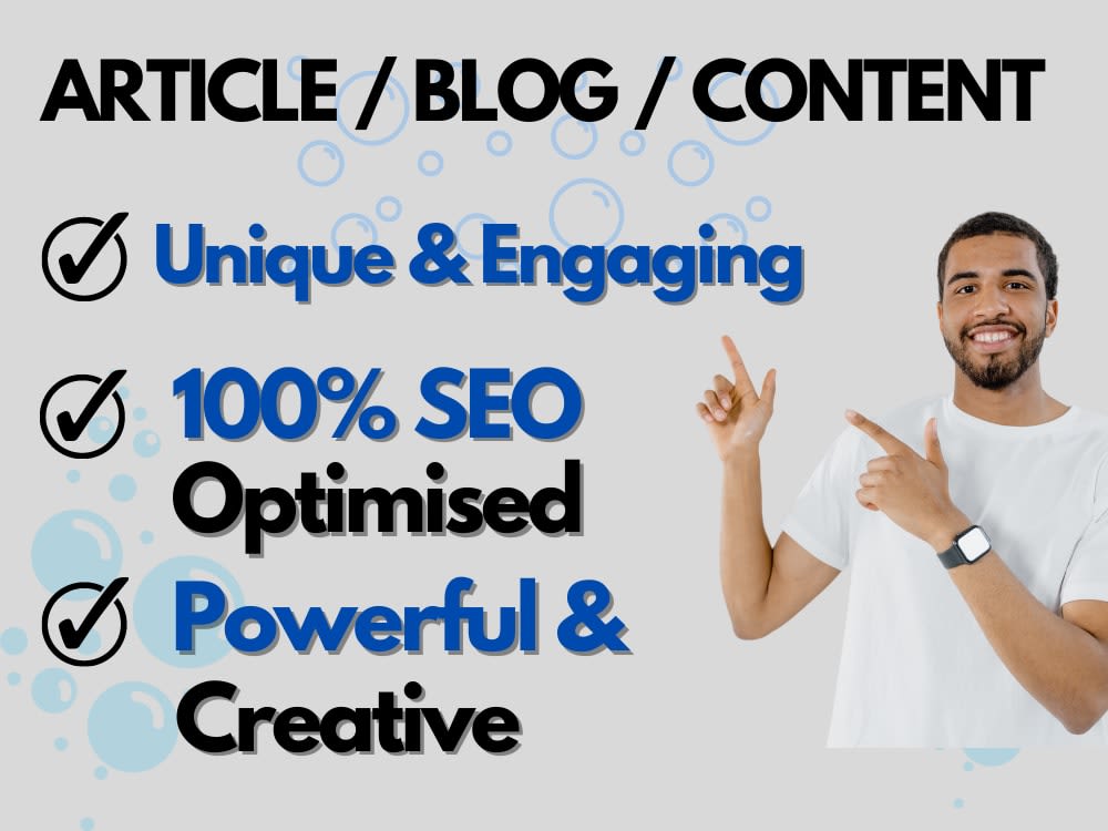 A Unique & IMPRESSIVE Quality Article/Blog/Content - Articles & Blog ...